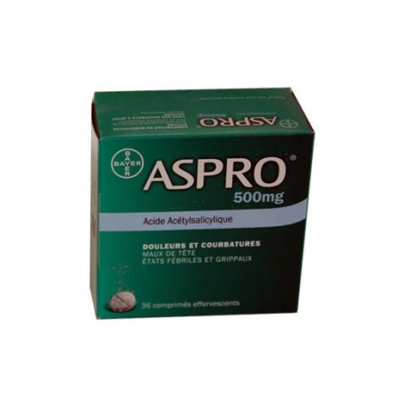 ASPRO 500 EFFERVESCENT Boite de 36 BAYER