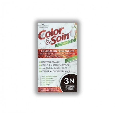 COLOR & SOIN ADVANCED 3N CHATAIN FONCÉ 130ML LES 3 CHENES