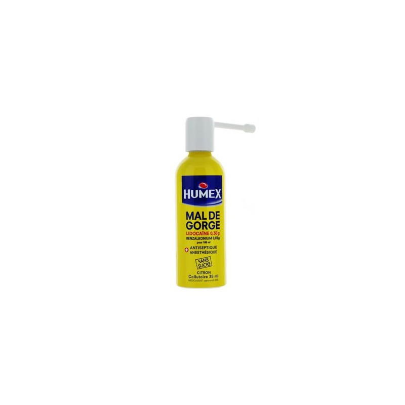 HUMEX MAL DE GORGE LIDOCAINE CITRON 35ML URGO