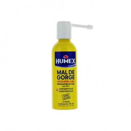 HUMEX MAL DE GORGE LIDOCAINE CITRON 35ML URGO