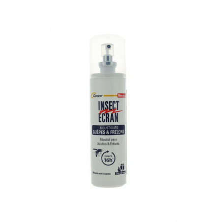 INSECT ECRAN REPULSIF MOUSTIQUES GUÊPES FRELONS 100ML COOPER
