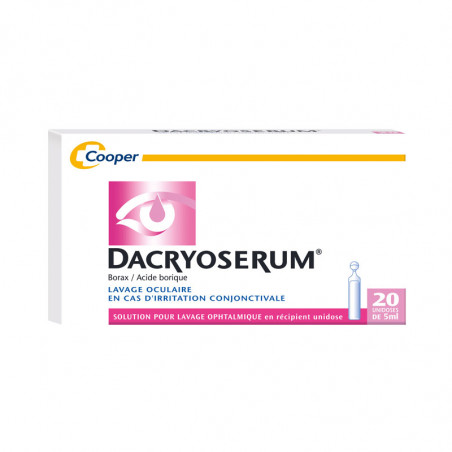 DACRYOSERUM LAVAGE OCULAIRE 20 UNIDOSES DE 5ML COOPER