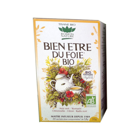 TISANE BIEN ETRE DU FOIE BIO ROMON NATURE﻿