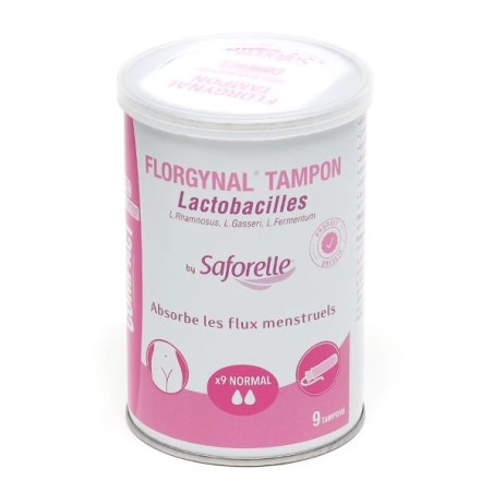 FLORGYNAL TAMPONS PROBIOTIQUES X9 NORMAL SAFORELLE