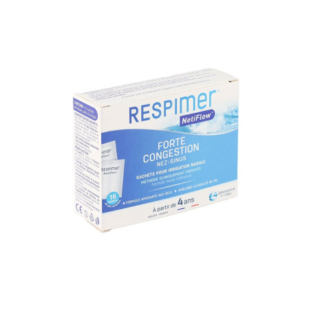 RESPIMER NETIFLOW SACHET POUR IRRIGATION NASALE X 16 LABORATOIRE DE LA MER