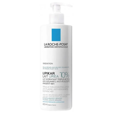 LIPIKAR LAIT HYDRATANT 10% UREA CORPS 400ML LA ROCHE POSAY