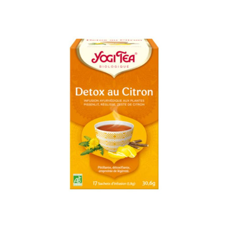 INFUSION DETOX AU CITRON BIO 17 SACHETS YOGI TEA