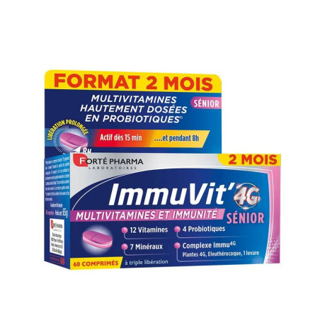 IMMUVIT' 4G SENIOR LOT DE 2 BOITES 60 COMPRIMES FORTE PHARMA