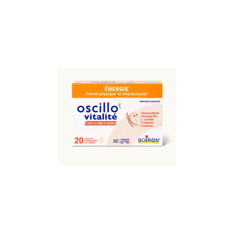 OSCILLO VITALITÉ 20 COMPRIMÉS EFFERVESCENTS BOIRON